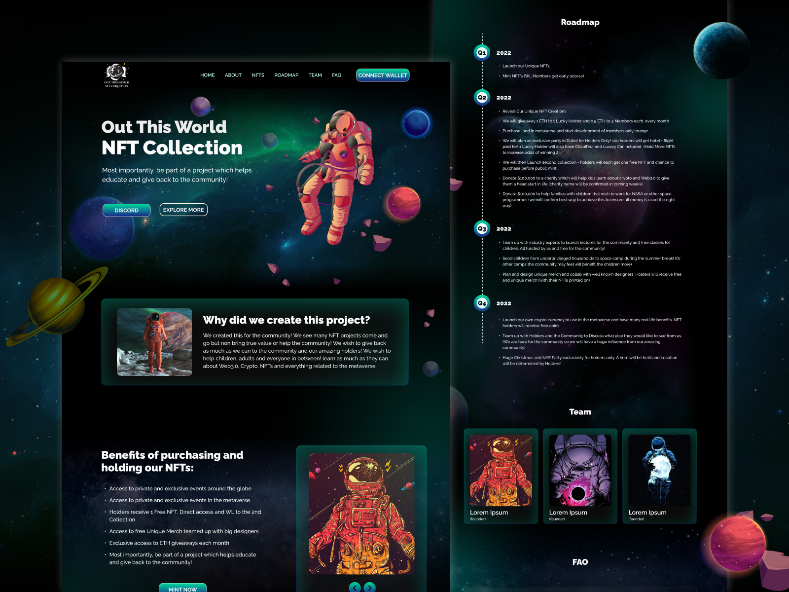 Out this world - NFT UI Design by Sumit Sharma for radialcode on Dribbble