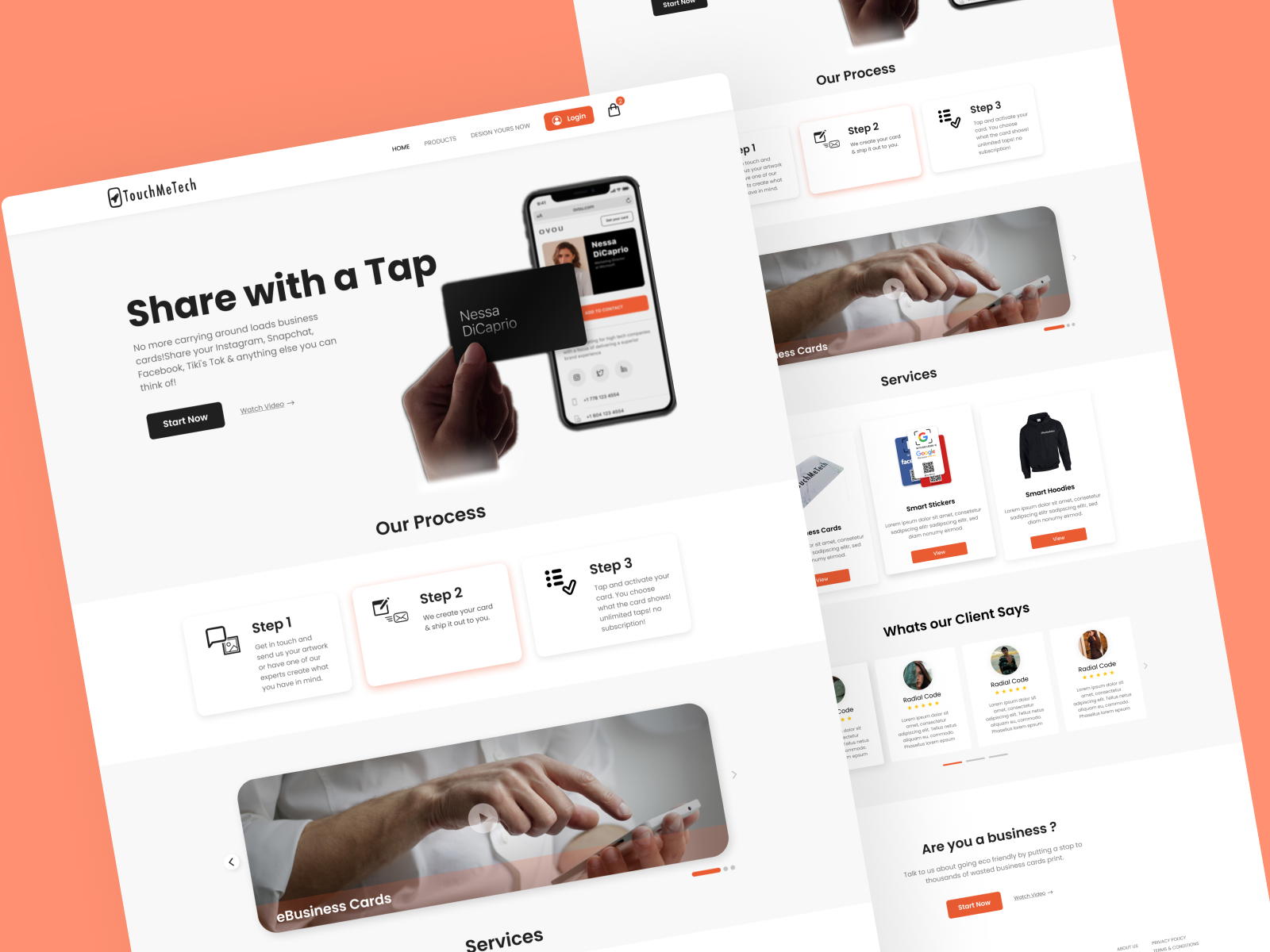 Touch me tech - UI Design by Sumit Sharma for radialcode on Dribbble