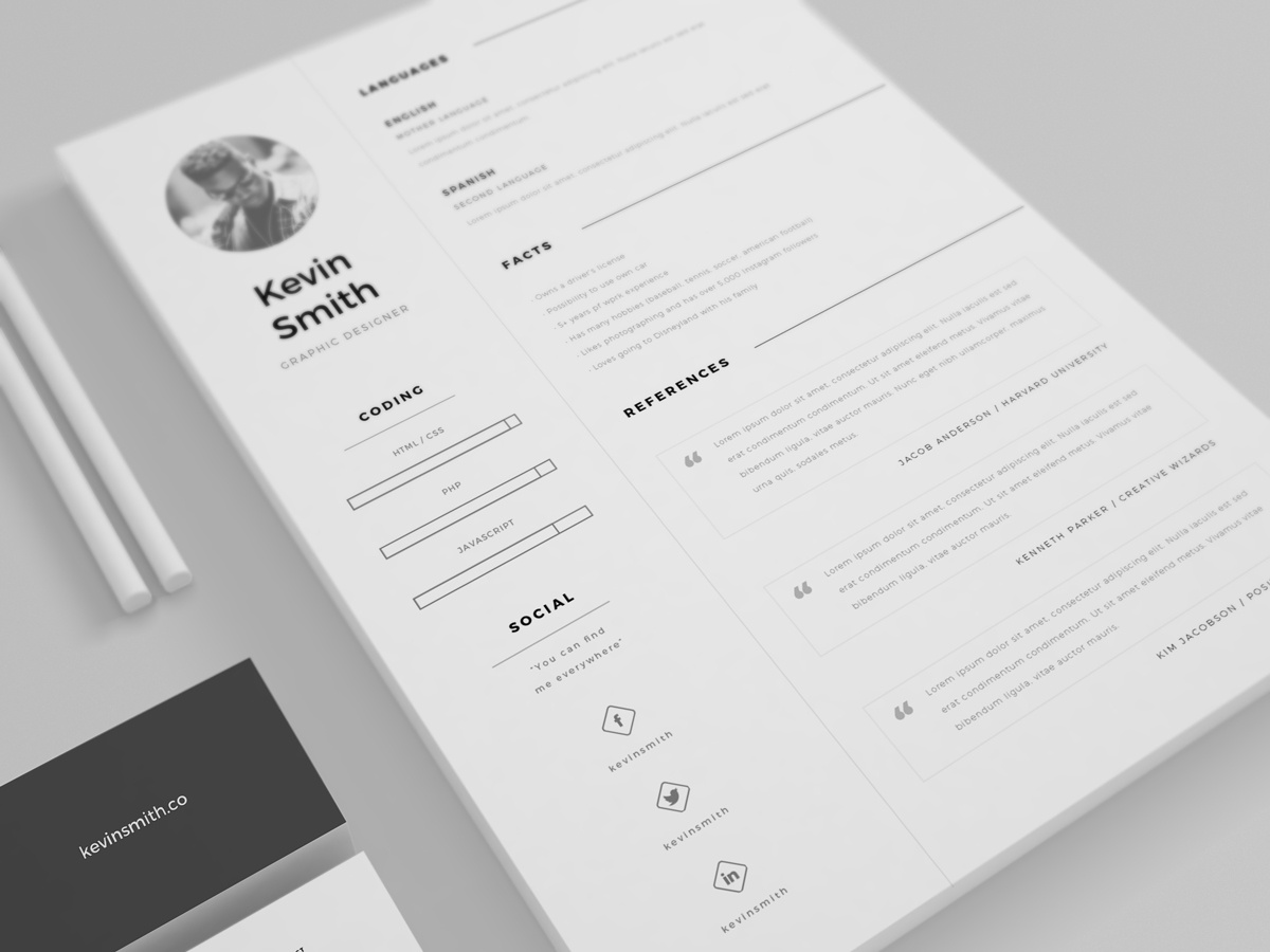 Dribbble Free resume template mockup 01 jpg By Mats Peter Forss