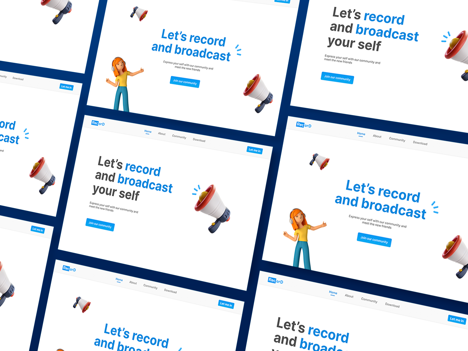 Landing Page RecorD By Reza Fahlevy On Dribbble landing-page-record-by-reza-fahlevy-on-dribbble
