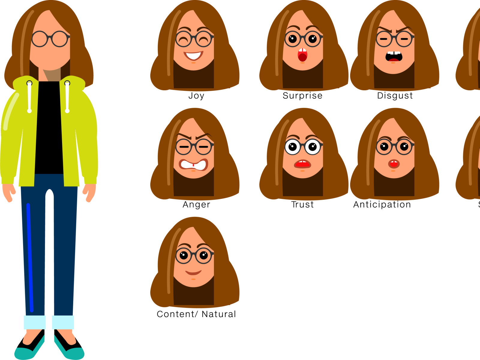 Flat Design Characters and Application by Kellie van Deventer on Dribbble