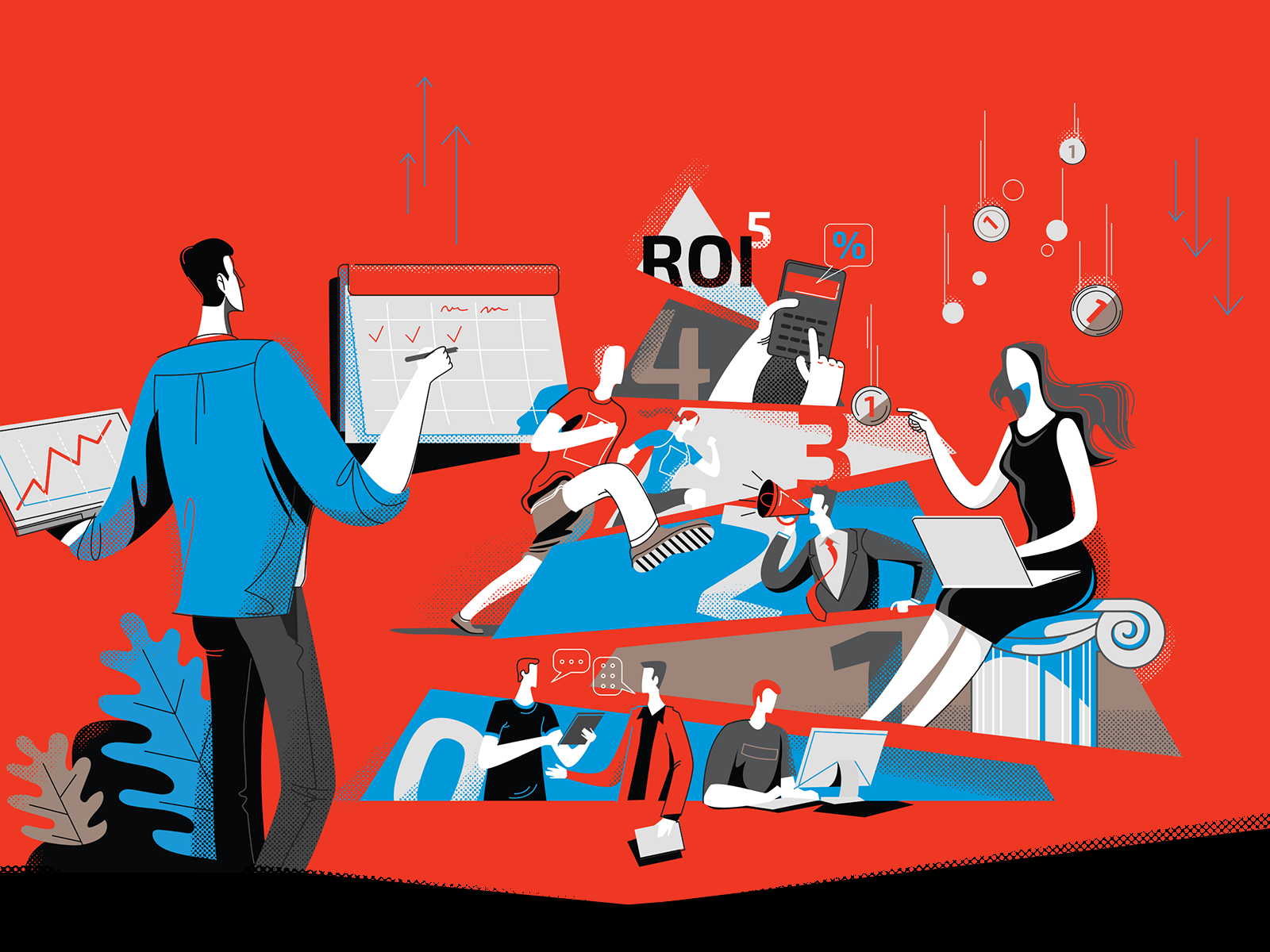 Illustration for corporative blog by Evgeniya Rodina on Dribbble