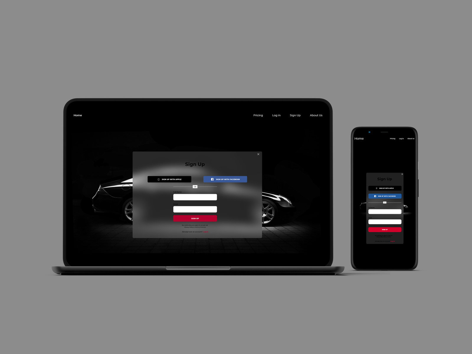 Sign Up Page Mockup by Abbas Naqvi on Dribbble
