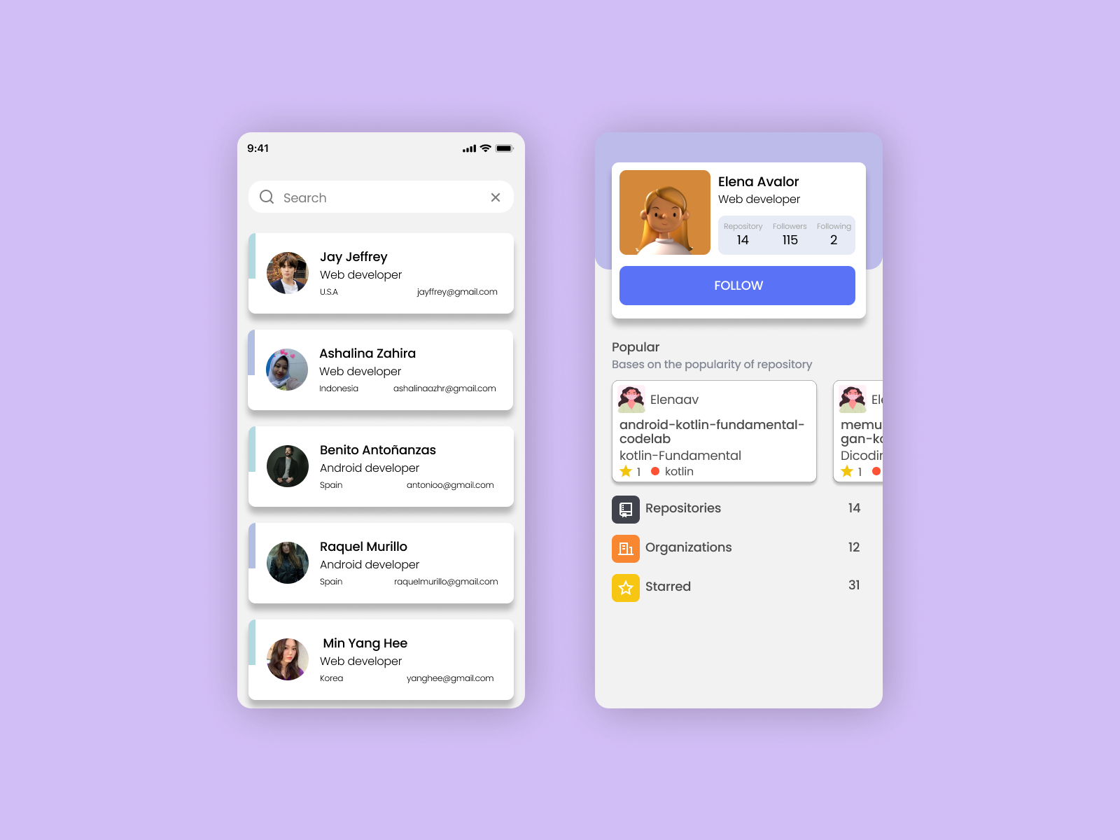 Github by ashalinaa zahira on Dribbble