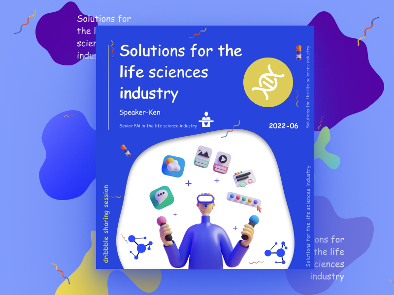 Poster-life science industry by Oren on Dribbble