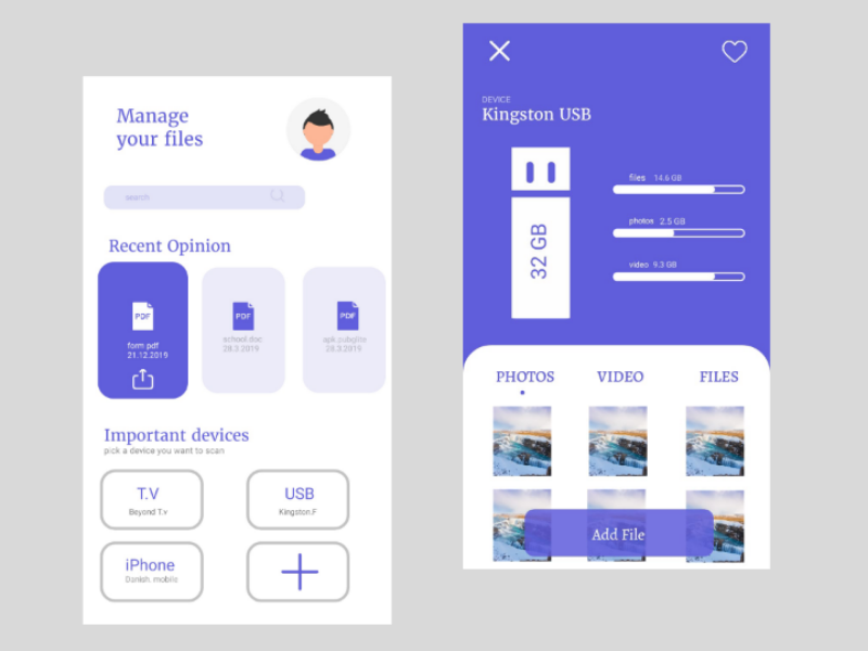 File Manager UI design by Shaikh Danish on Dribbble