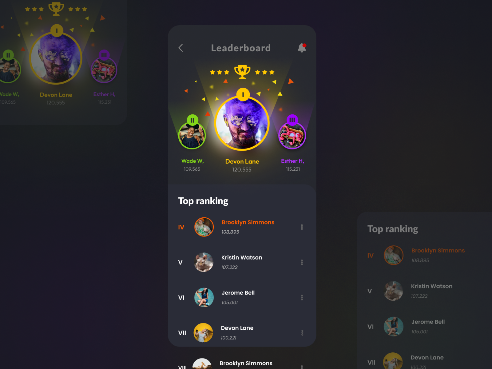 Daily UI :: 019 Leaderboard by Anh Tran on Dribbble Daily UI :: 019 Leaderboard by Anh Tran on Dribbble