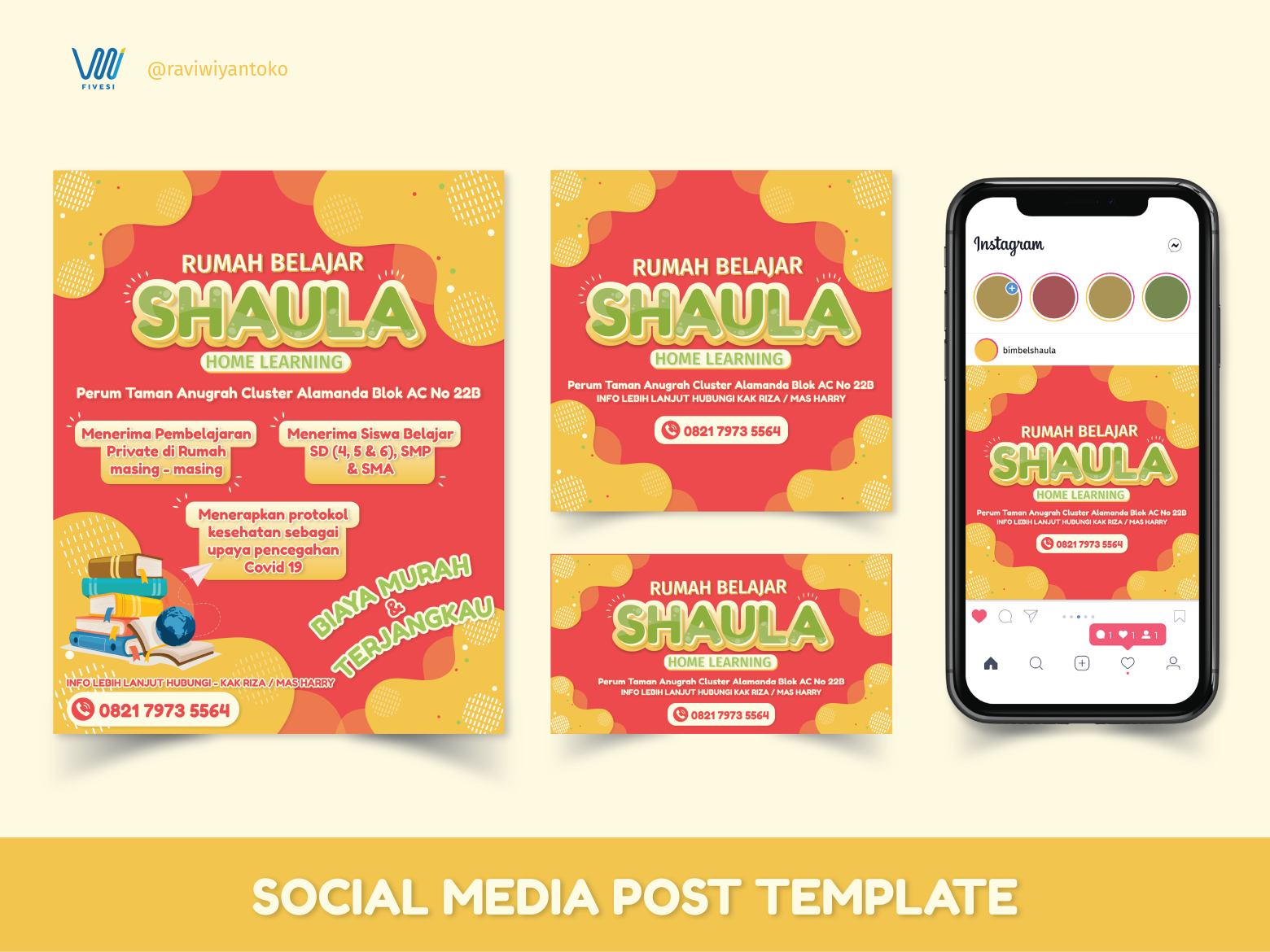 Social Media Post Template by Ravi on Dribbble