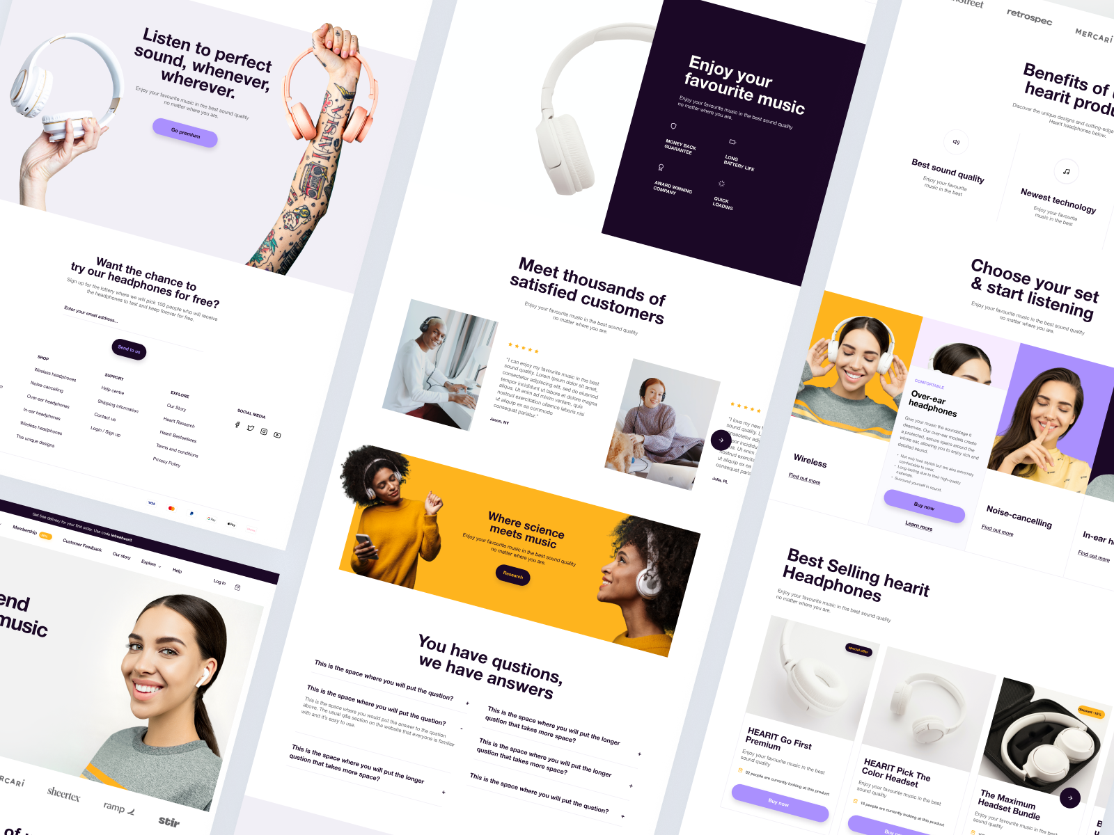 Headphones Landing Page by Julia Hącia on Dribbble