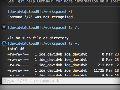 Console improvements by David van Ballegooijen on Dribbble