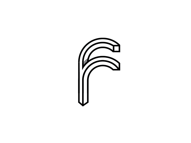 Geometric F Monogram by Pixelcup on Dribbble