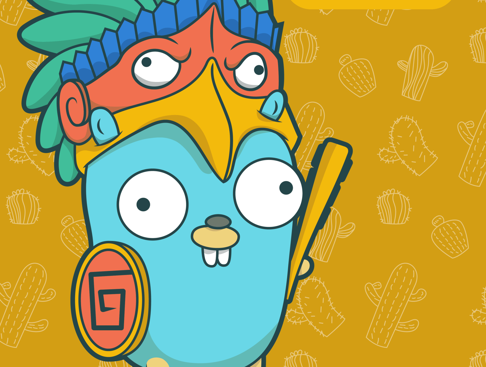 Gopher mascot by Adi San on Dribbble