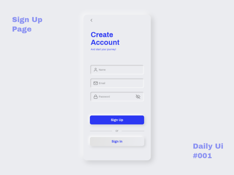 Neumorphism Sign Up Page by Lenildo Luan on Dribbble