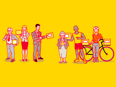 illustrations for Dhl Express animation by Jesús Sanz - Dribbble