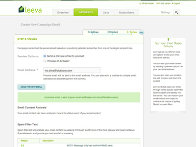 Overview shot of campaign review page by Ivo Miguel Silva on Dribbble