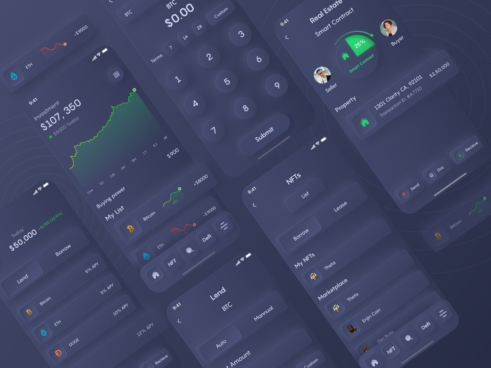 Neumorphism crypto app ui by Md Jahidul Islam on Dribbble