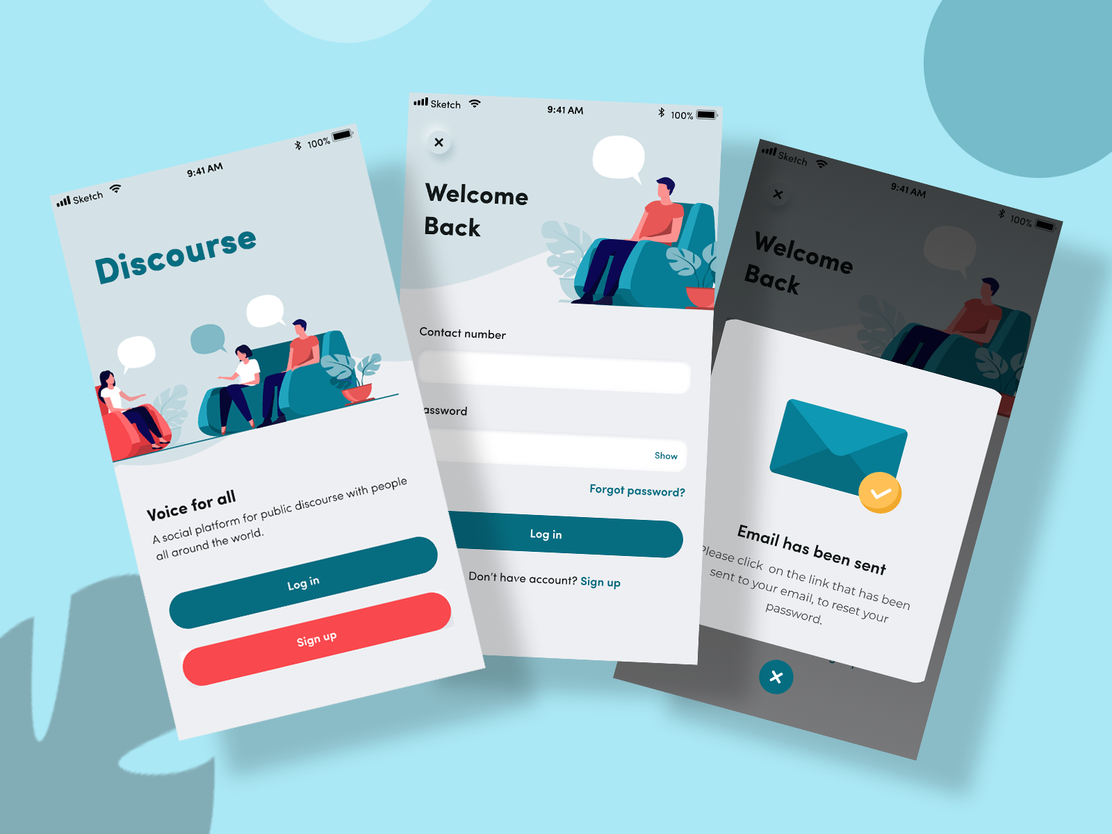 Social Media Discussion App | Login by Brogram Software on Dribbble