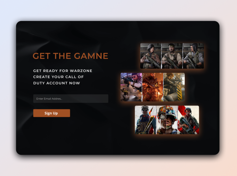 Sign Up Landing page by Megan Baghaturia 🔥 on Dribbble