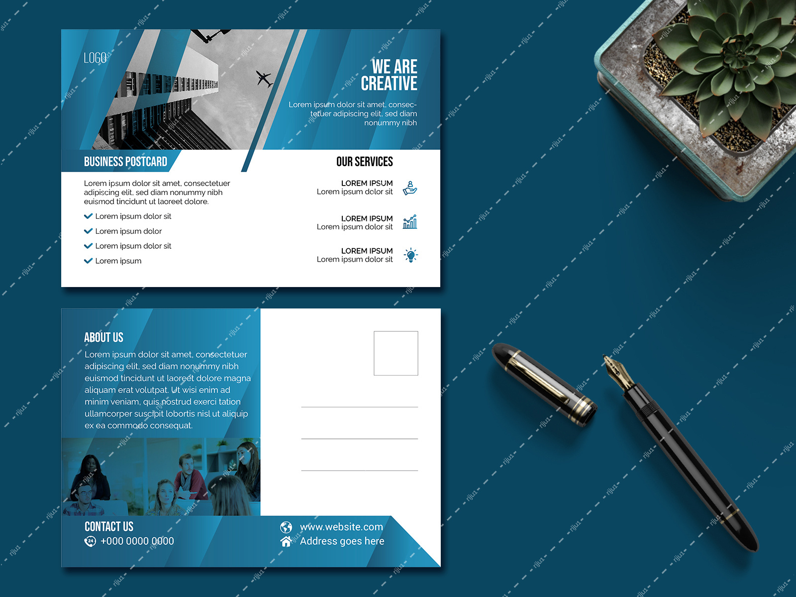 Creative Business Postcard Design by riju1 on Dribbble