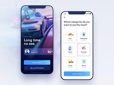 Car Rental App - Welcome and Onboarding screens by Vlad Tyzun for UVIO ...