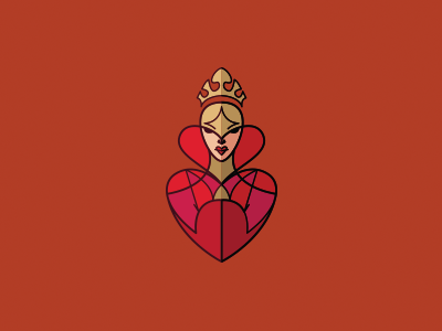 Queen of hearts by merci on Dribbble