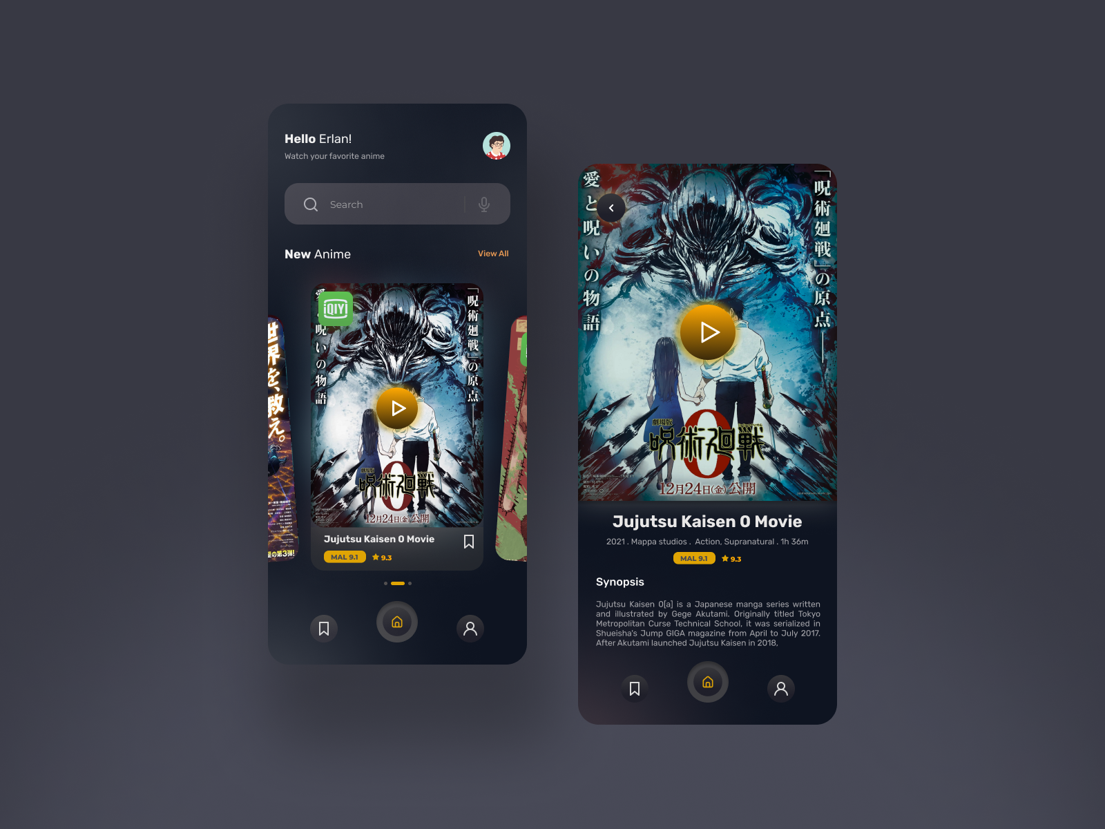 Anime Streaming App Design by Erlan Candra Haryanto on Dribbble