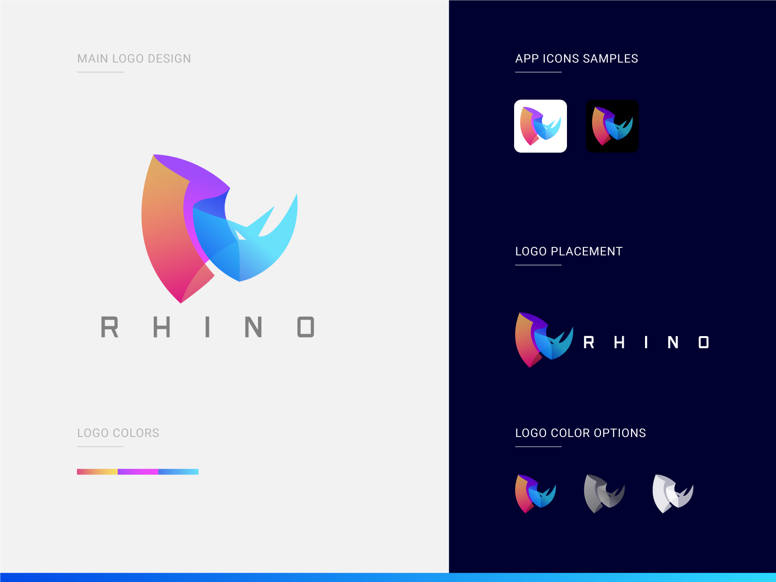 Rhino Logo by Ben Naveed 🇺🇸 on Dribbble