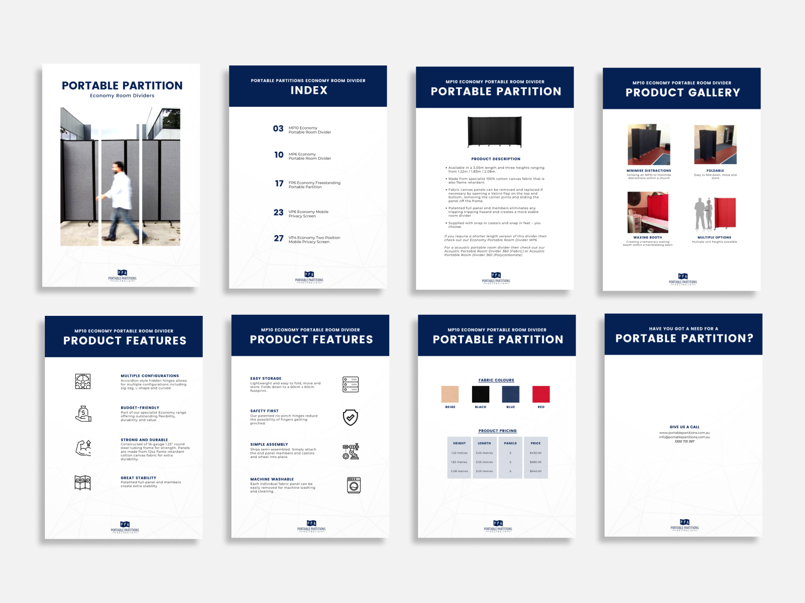 Digital Brochure for Portable Partitions Australia by Erica Vie on Dribbble