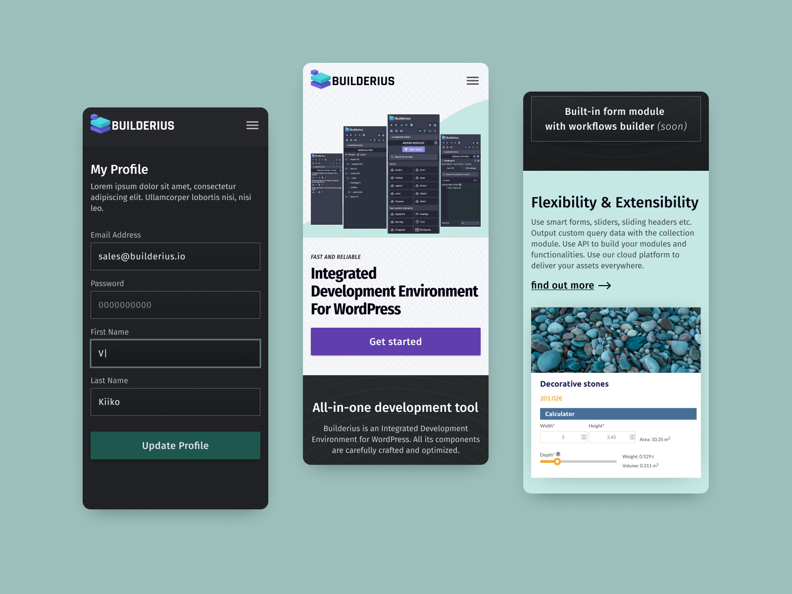 Builderius Mobile by Oksana Kiiko on Dribbble