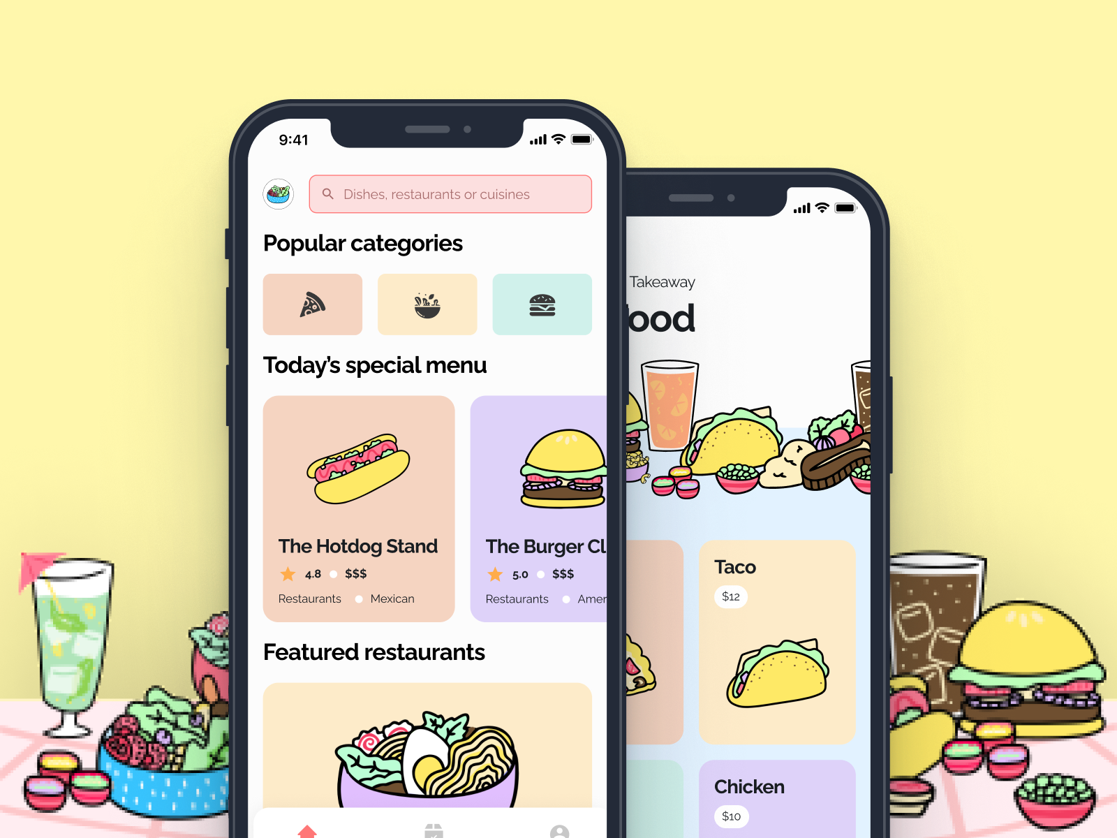 Doodles for tasty UI by Blush on Dribbble