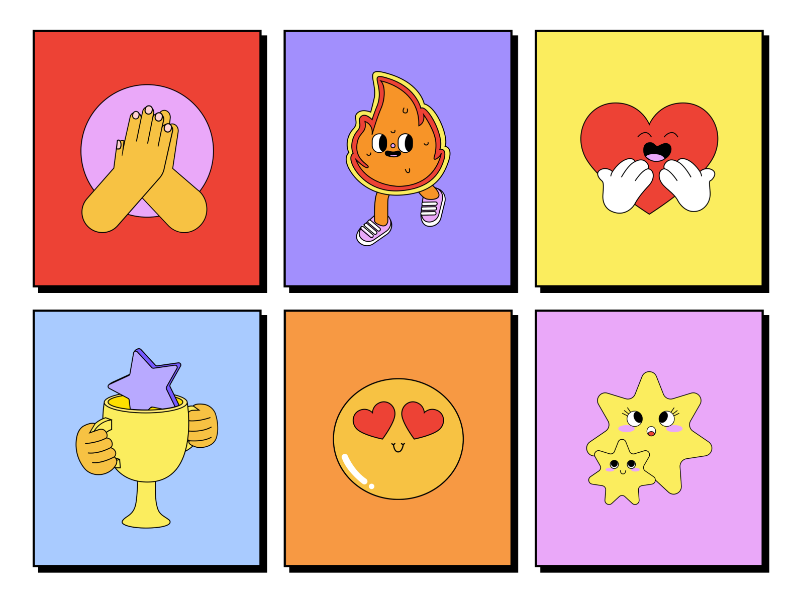 Dope stickers for colorful UI design by Blush on Dribbble