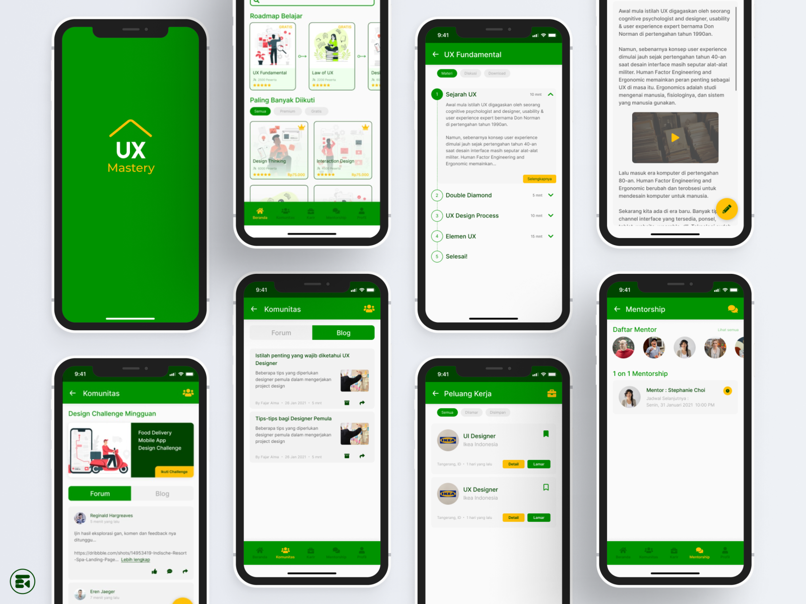 UX Mastery - UX Design Learning App by Fajar Alma Kadri on Dribbble