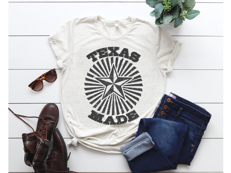 Texas Made T Shirt Design by Shajibs Graphics on Dribbble