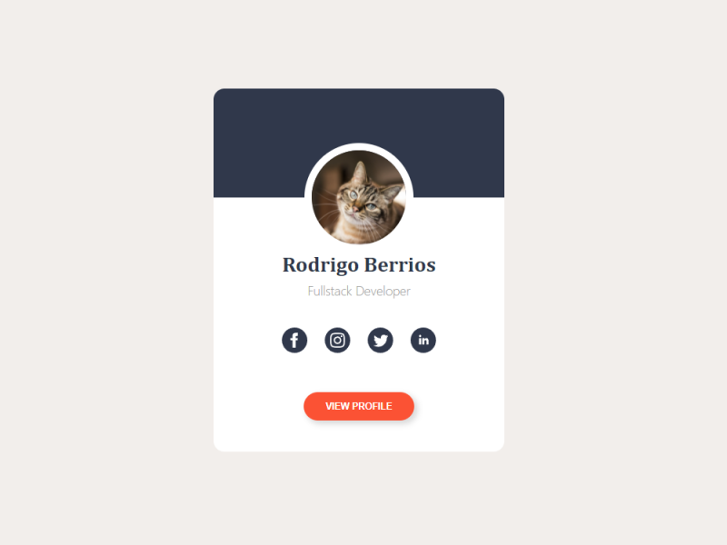 Profile Card by Rodrigo Berrios on Dribbble