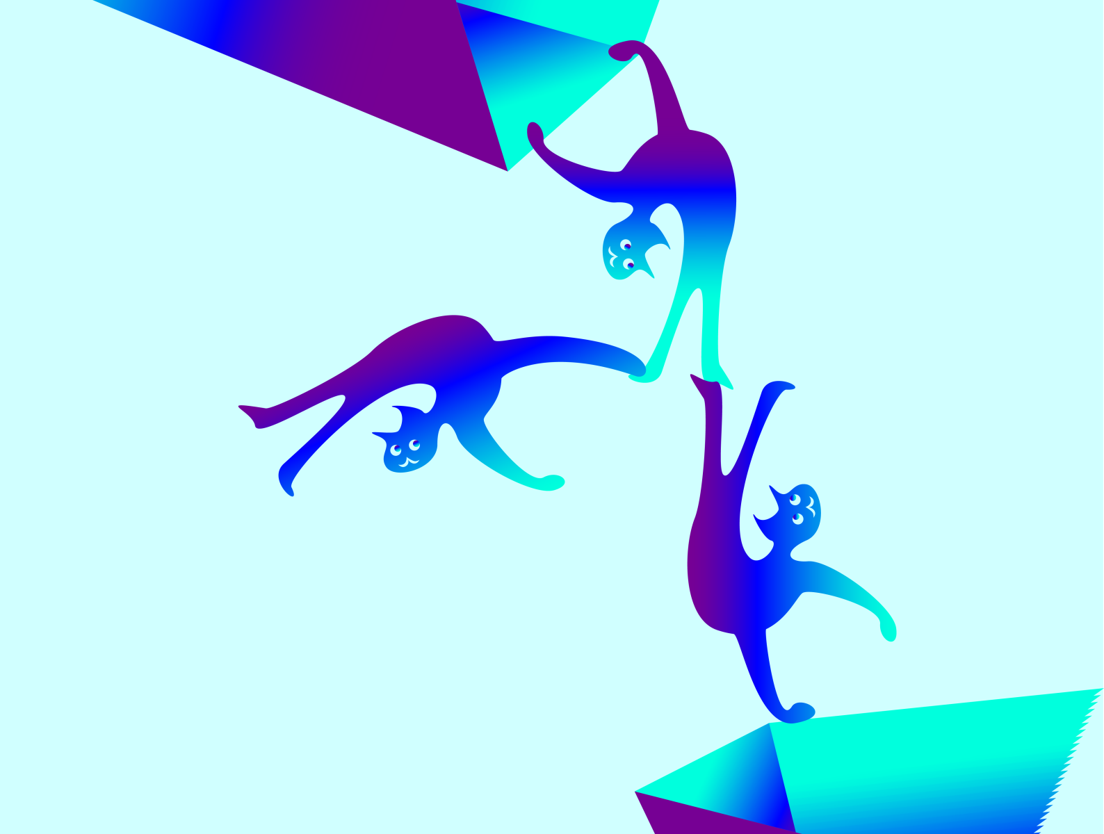 Cats break boundaries by Kate Avalova on Dribbble