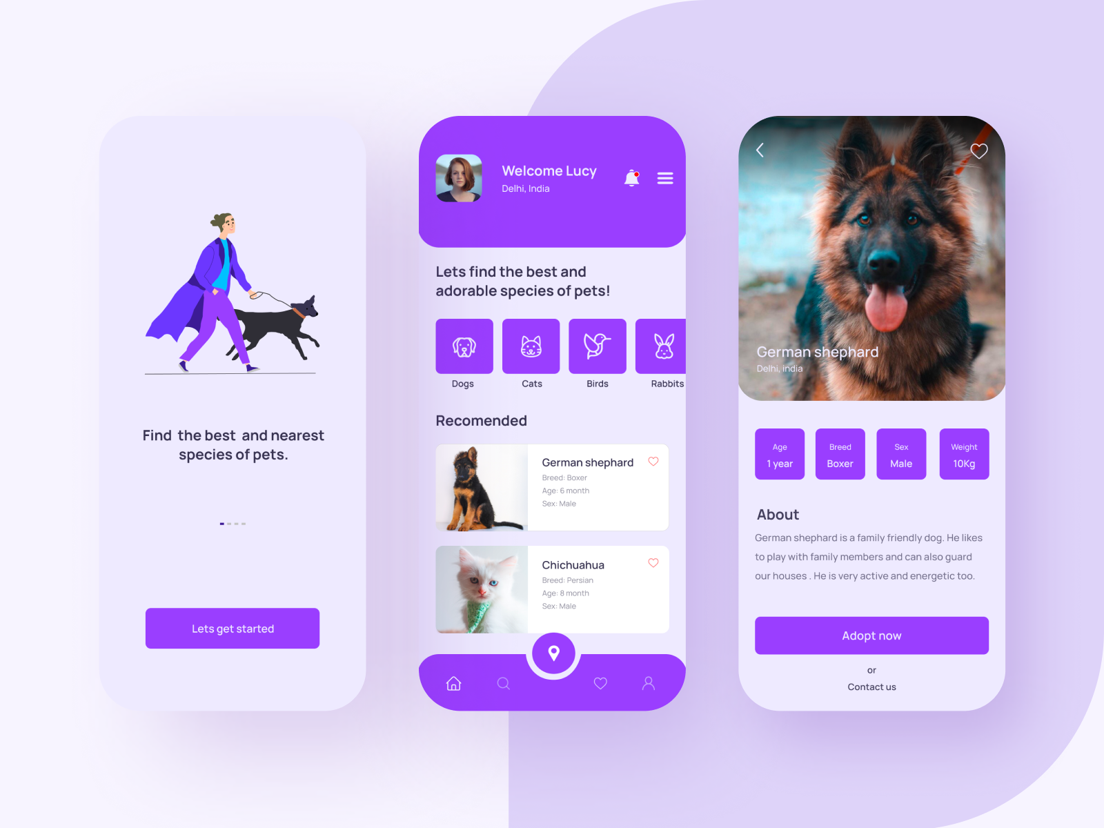 Pet UI by Consilio on Dribbble