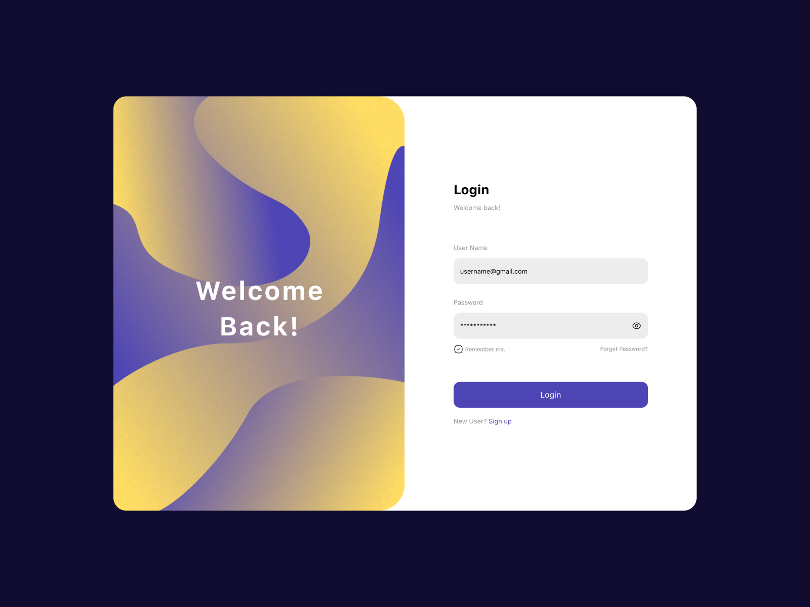 Login Page by Sarah Rajabi on Dribbble