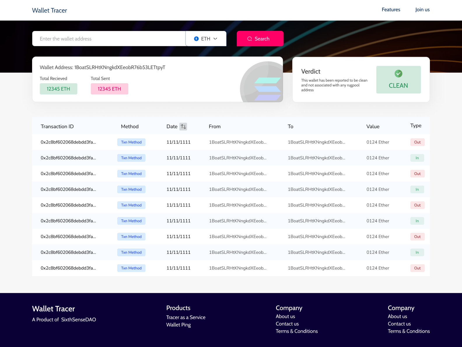Blockchain Explorer search screen by Samuel Akindipe on Dribbble