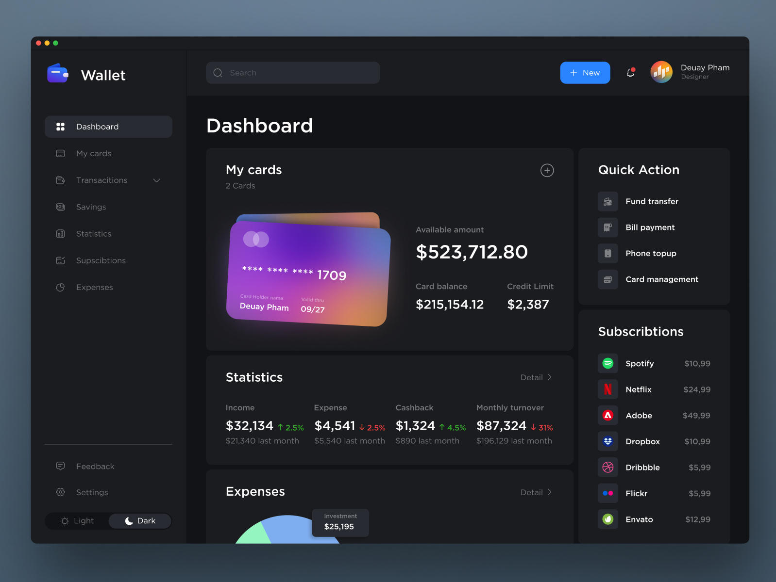 Wallet - Expense Manager App by Deuay Pham on Dribbble