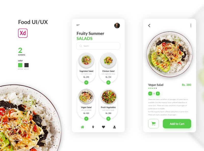 Food UI/UX by Dirghayu Joshi on Dribbble