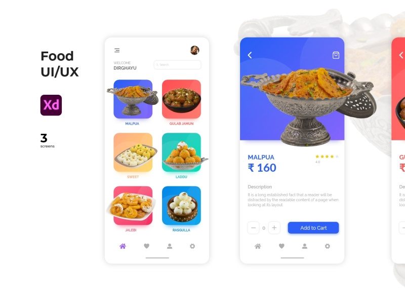 Food UI/UX with Animation by Dirghayu Joshi on Dribbble