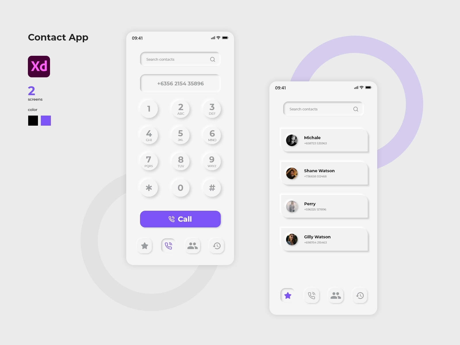 Contact App UI/UX by Dirghayu Joshi on Dribbble