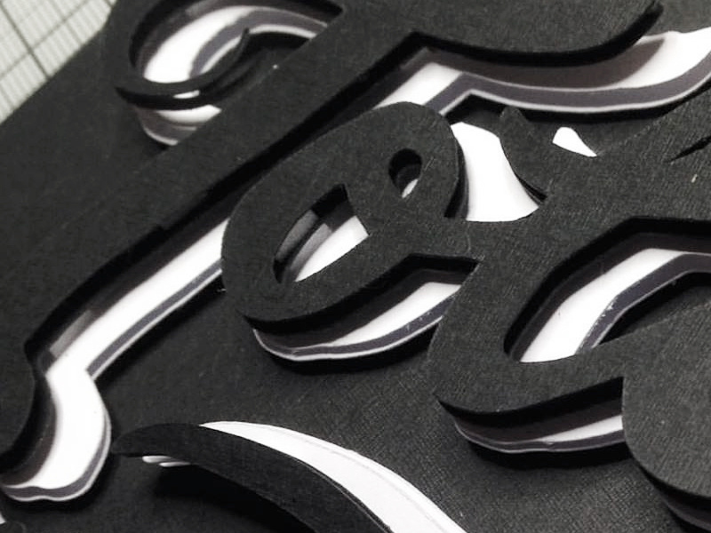 Hand drawn and cut type by Jim Vickers on Dribbble