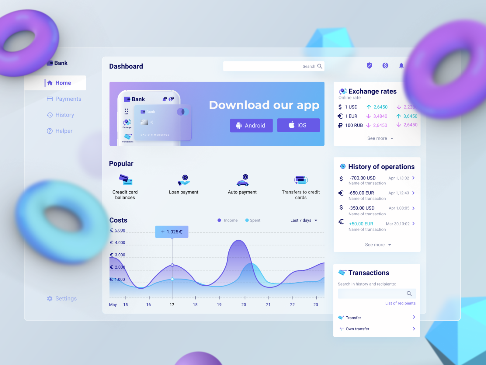 dashboard by Marina on Dribbble