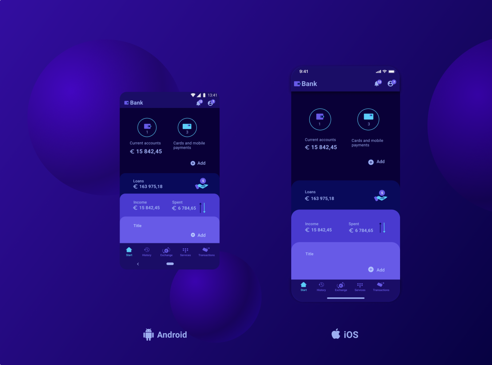 Bank App Darkmode by Marina on Dribbble