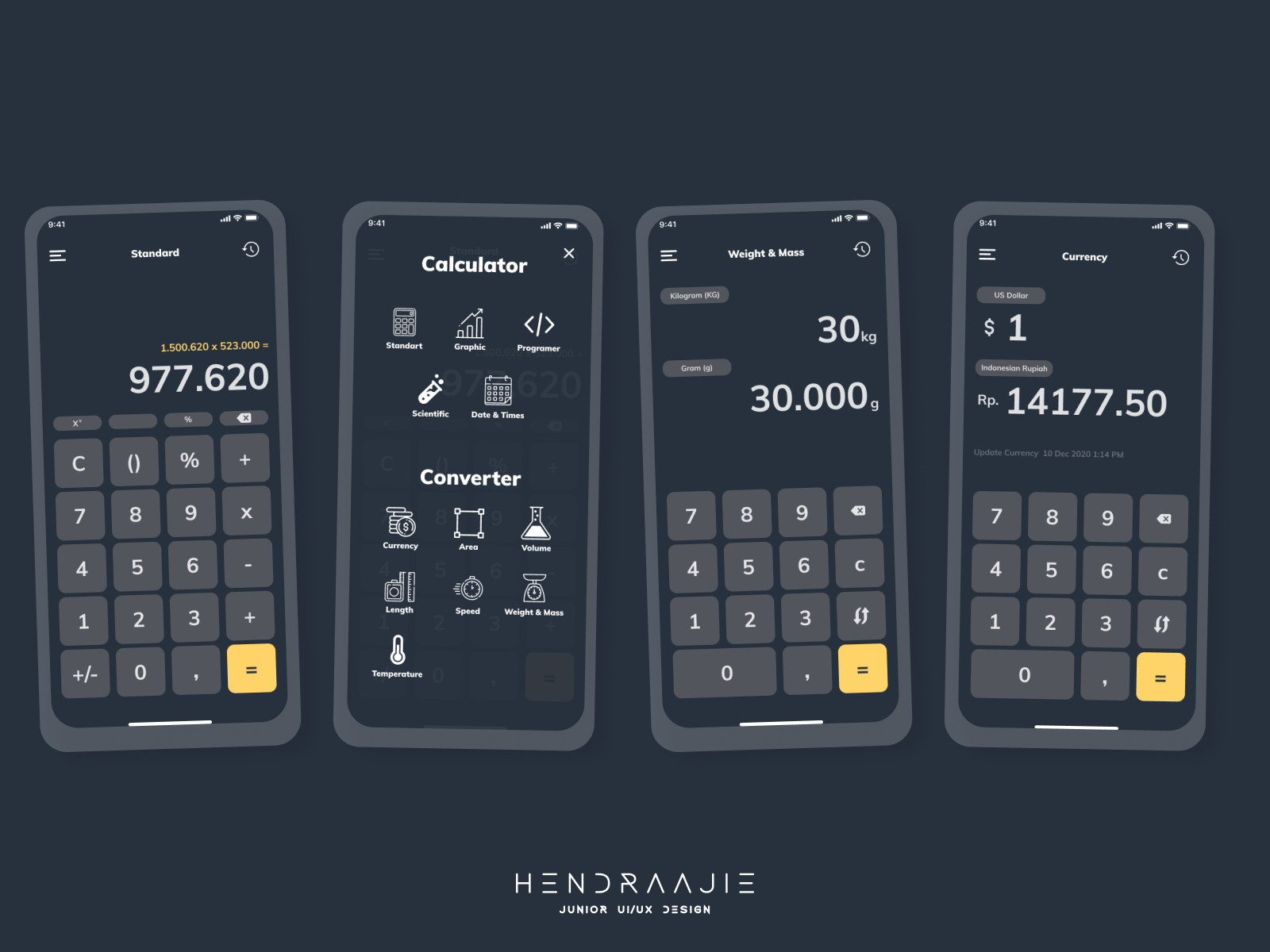 Calculator UI by Mahendra Muhammad on Dribbble