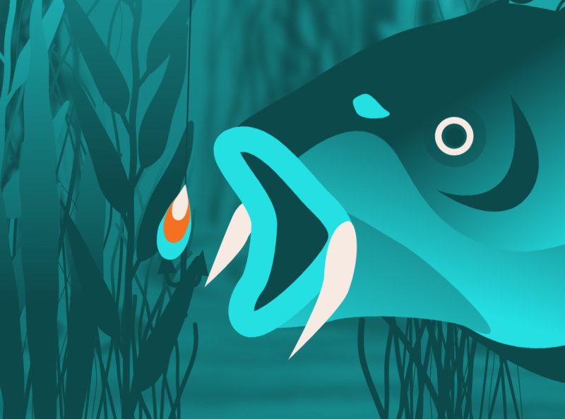 Fishing Intro Logo by Honika Design on Dribbble