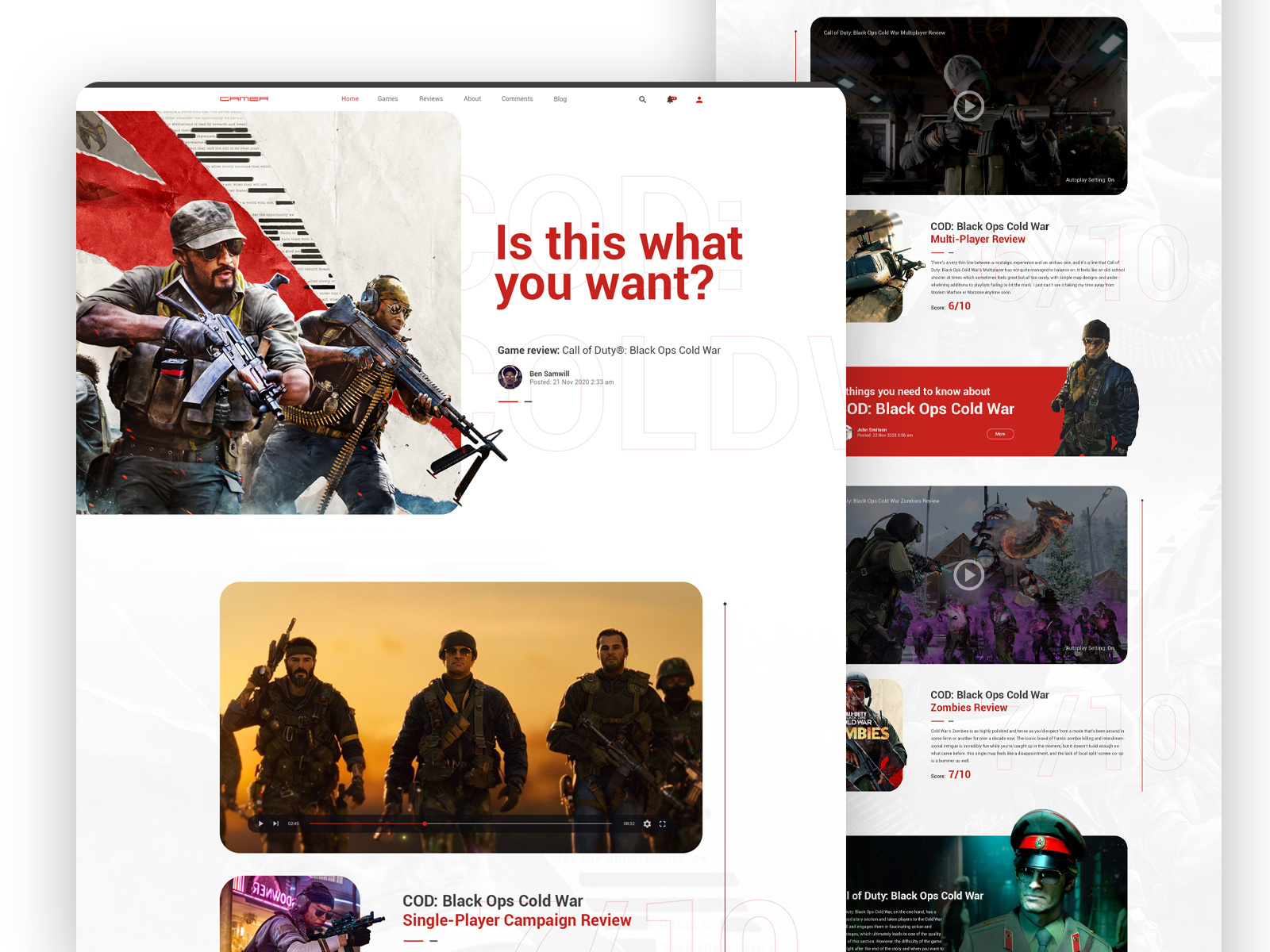 Concept Gaming Website Design by Galdewin S. on Dribbble