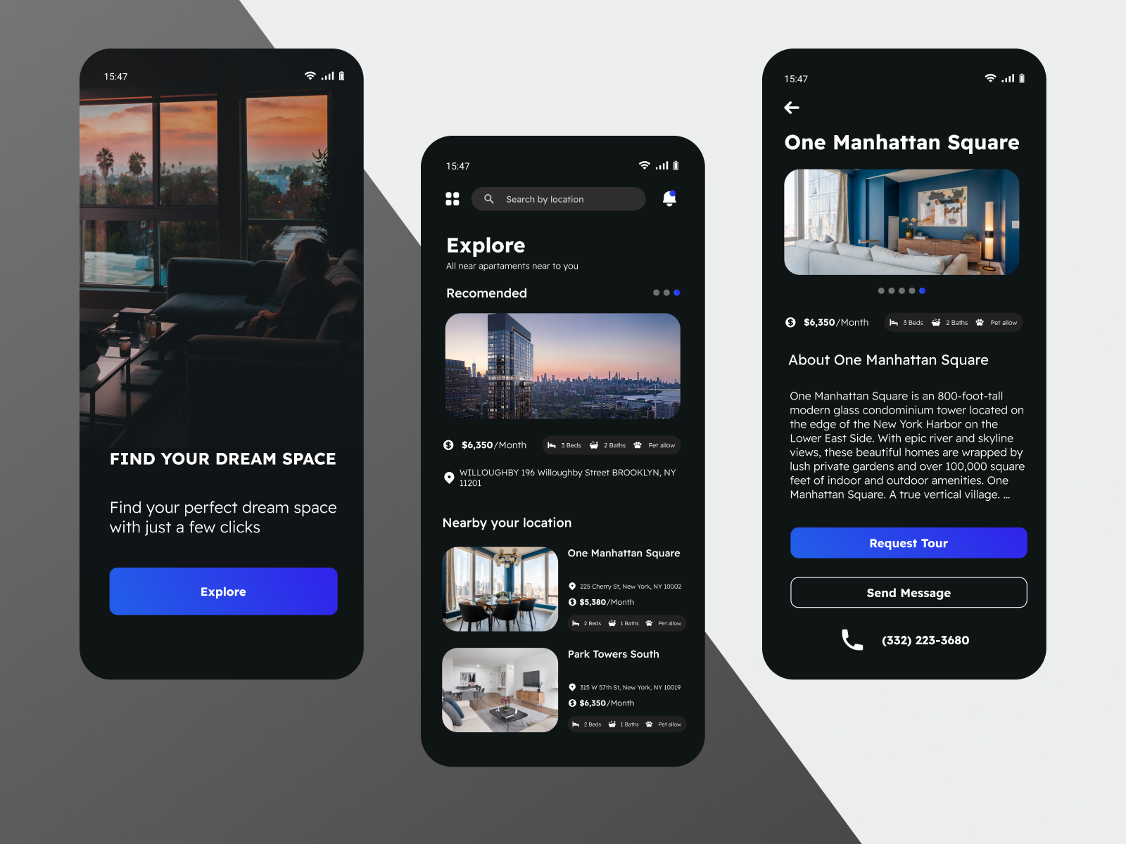 Rental App Concept Design by Lucas Bracamonte - UX/UI Designer on Dribbble