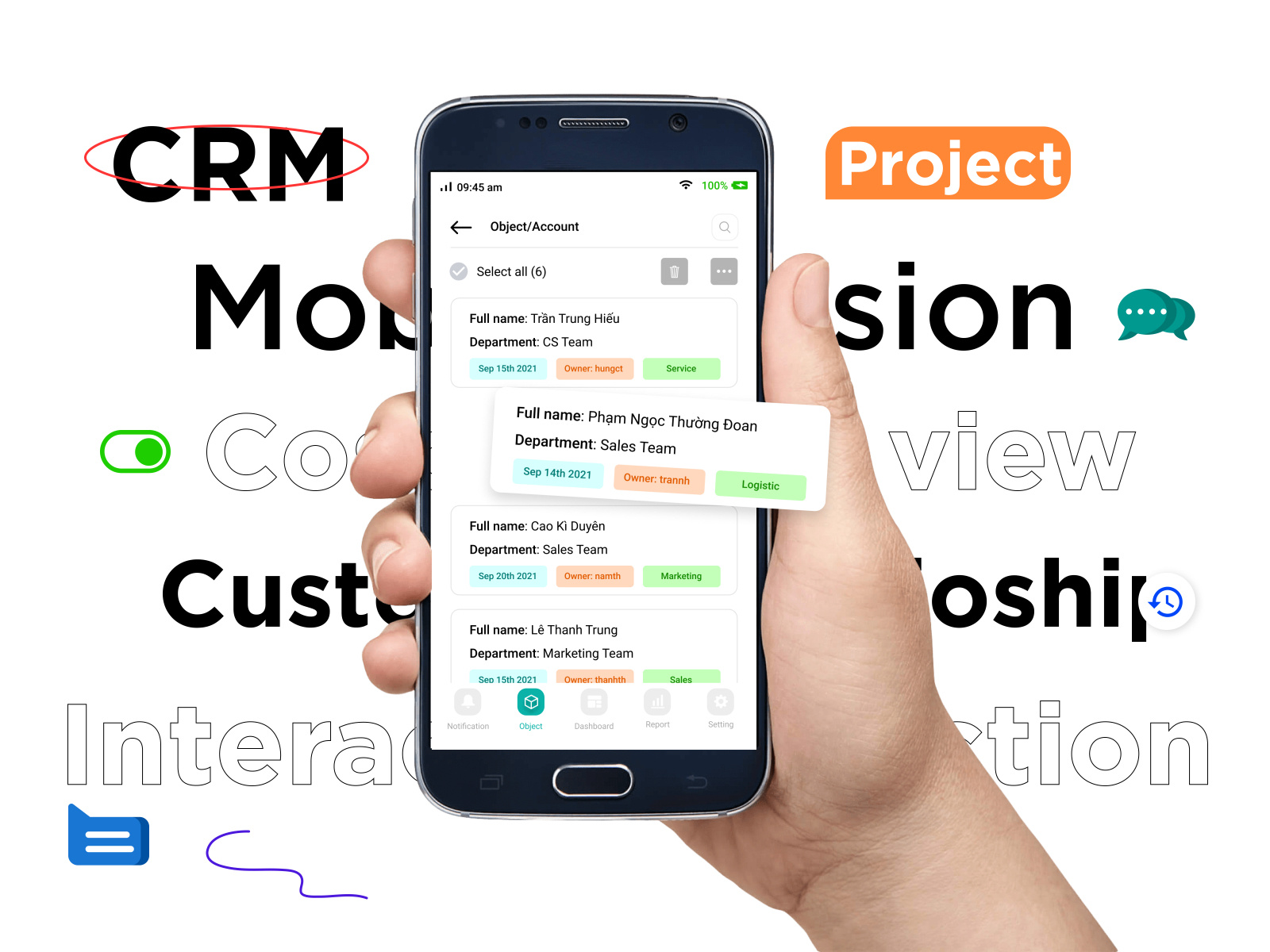 CRM - CONSOLIDATED VIEW - MOBILE VERSION by Cao Thanh Hùng on Dribbble